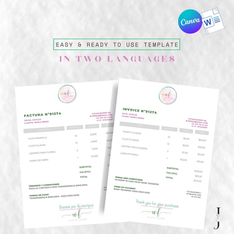 Invoice Template | Invoice Template | Customer Invoice | Editable ...