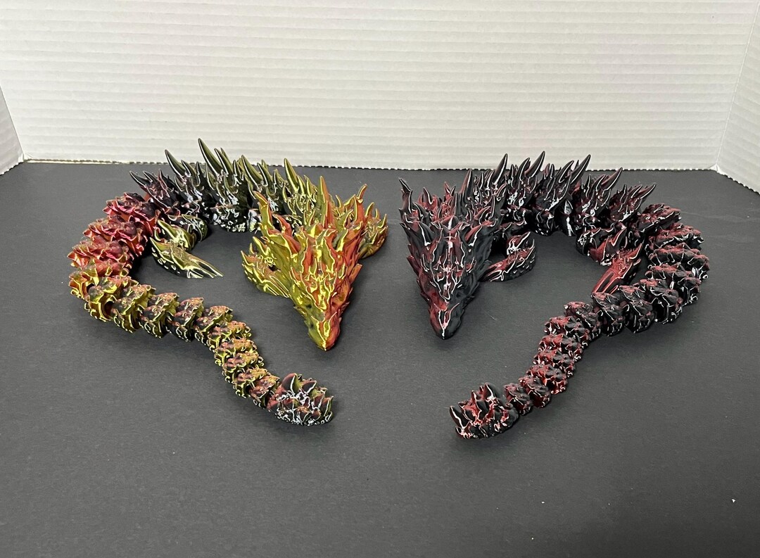 Elder Long Dragon Articulated Fidget Toy 19" in Length - Etsy