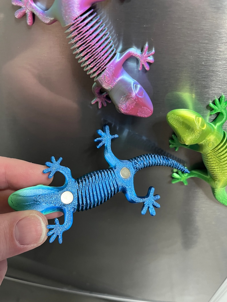 Gecko Refrigerator Magnets Set of 3 - Etsy