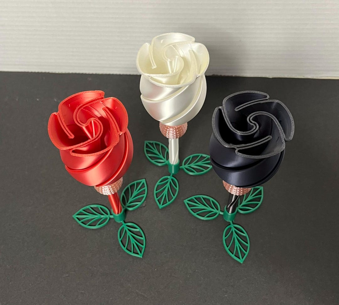 Valentines Day Twisted Rose Fidget Gift. Mothers Day. 3D Printed ...