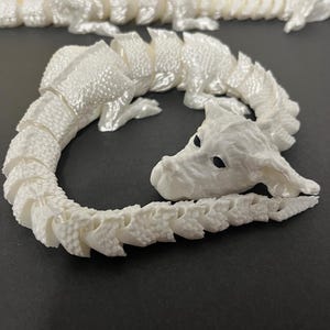 Large 17” 3D Printed Falkor From the Never Ending Story. Silk White. Articulated. - Etsy