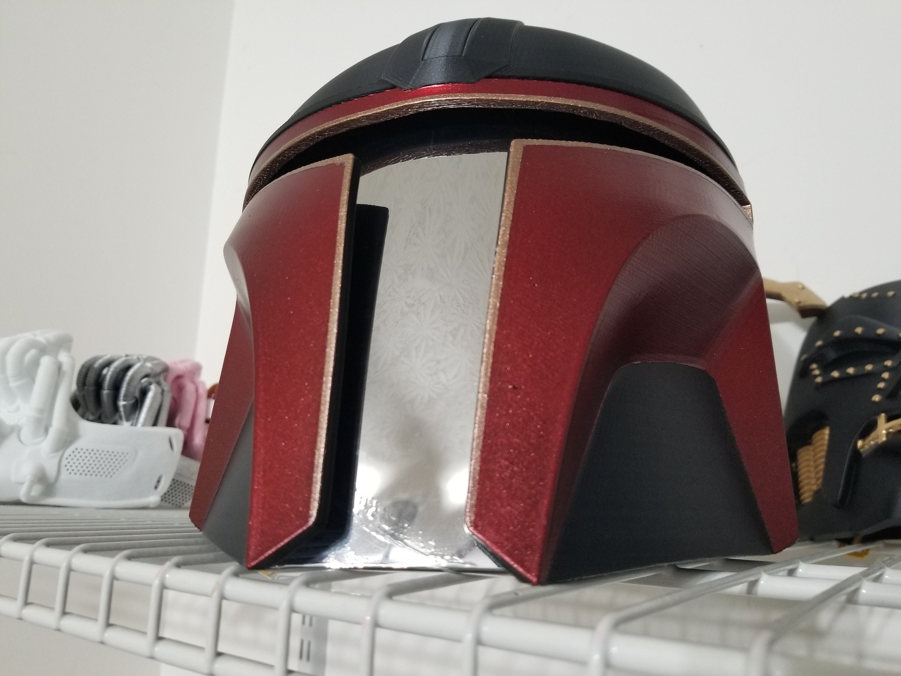 Custom Mandalorian Helmet 10 Metallic Visor Colors Painting Services ...