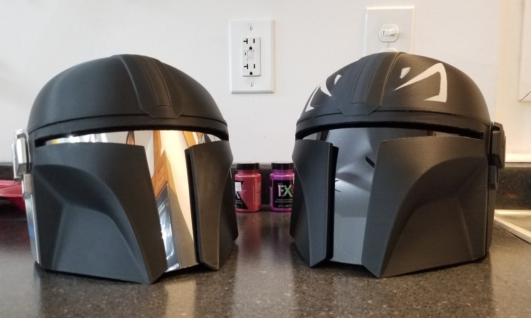Custom Mandalorian Helmet 10 Metallic Visor Colors Painting Services ...