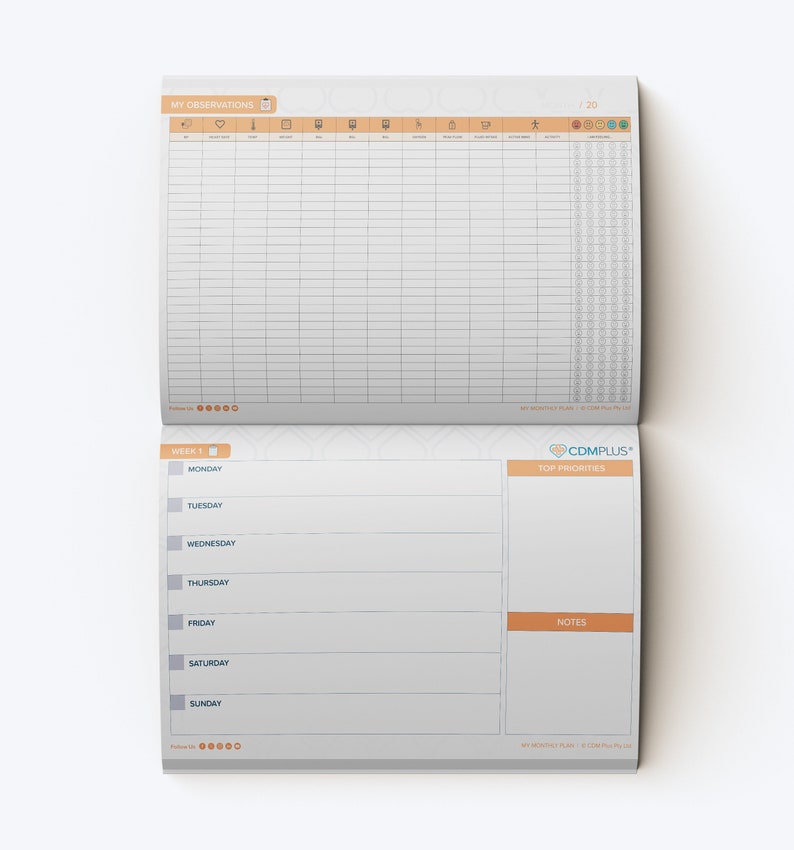 My Care Plan Complex Care Health Trackers for Chronic - Etsy Australia