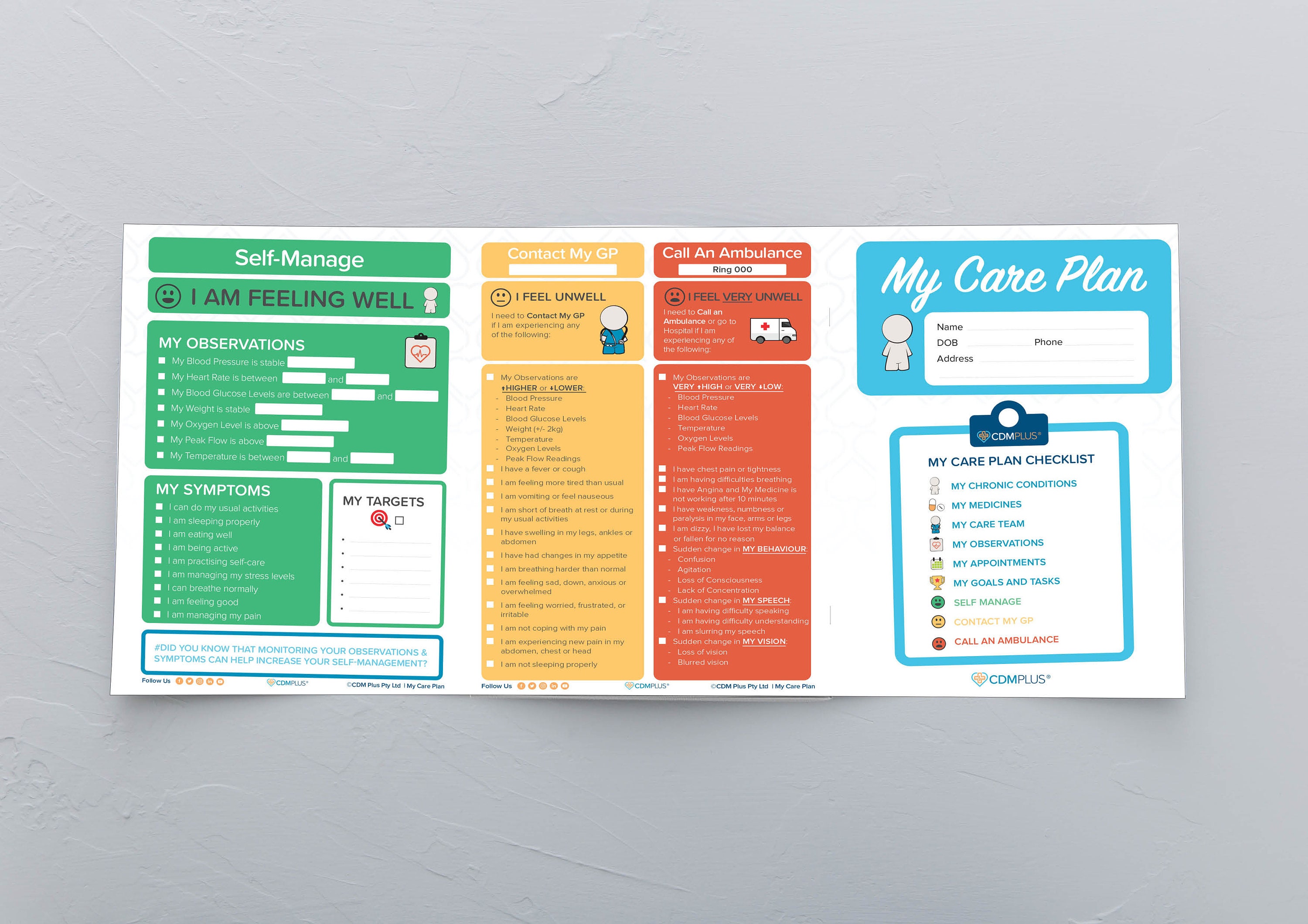 My Care Plan Chronic Conditions Health Trackers for - Etsy