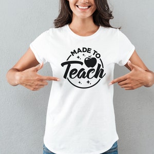 Made to Teach Svg, Apple Svg, Teacher Gift Svg, Stars Svg, Teacher ...