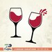 Wine Glasses SVG, Cheers Glasses Svg, Clinking Wine Glasses, Svg, Png ...