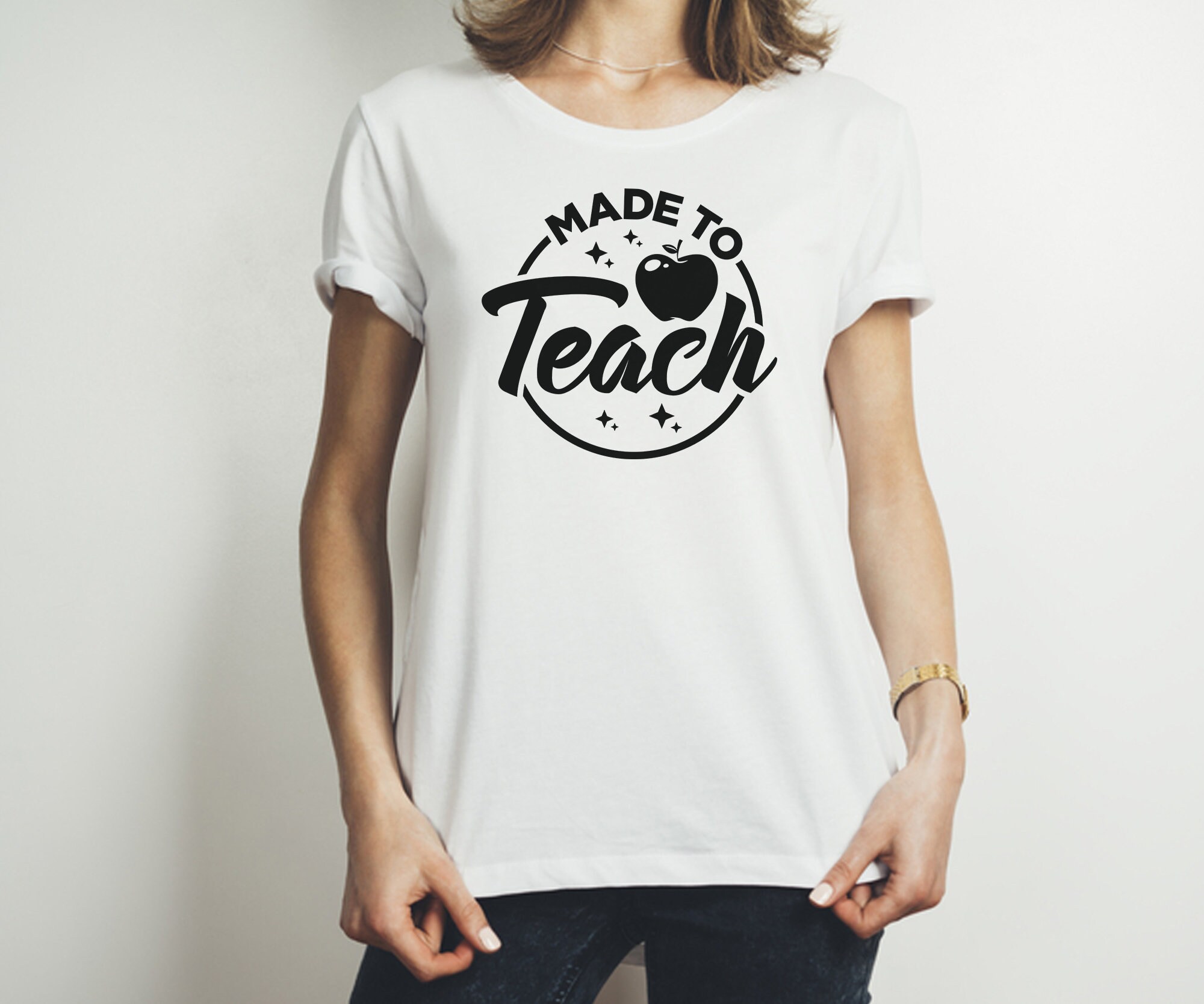 Made to Teach Svg, Apple Svg, Teacher Gift Svg, Stars Svg, Teacher ...