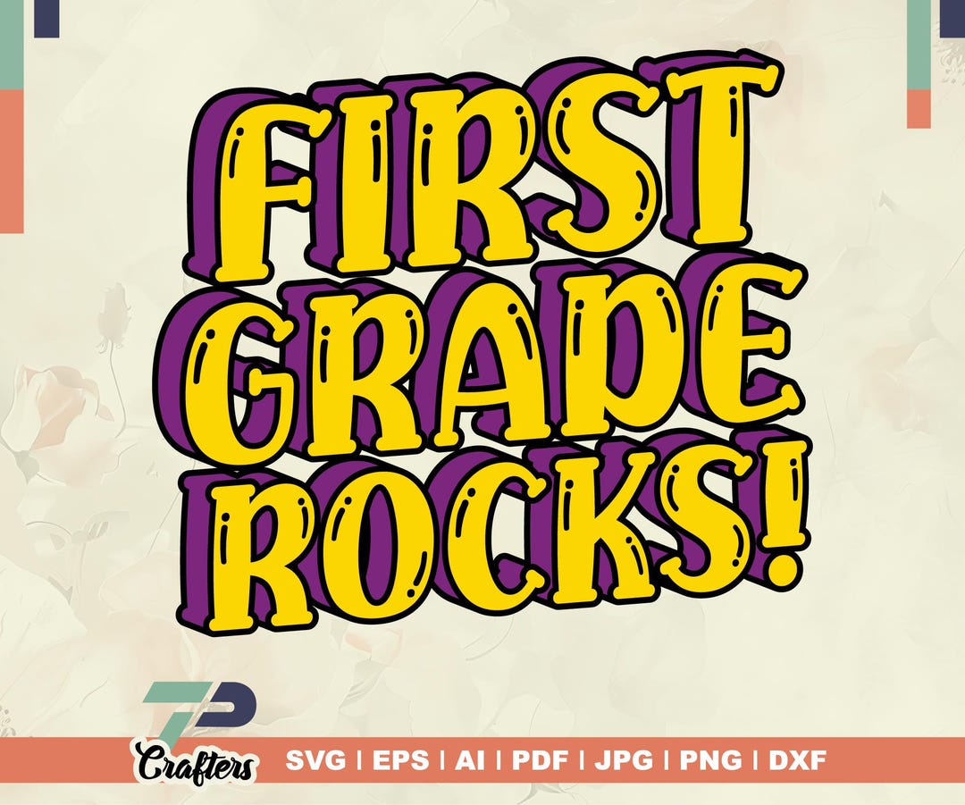 1st Grade Rocks Svg, Back to School Svg, Rocks Svg, Grade Rocks Svg ...