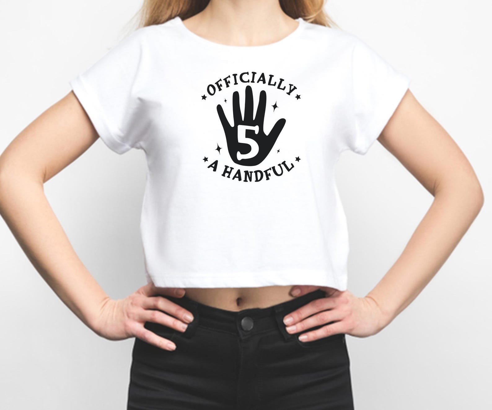 Officially A Handful Svg, 5th Birthday Svg, Birthday, Officially 5 ...