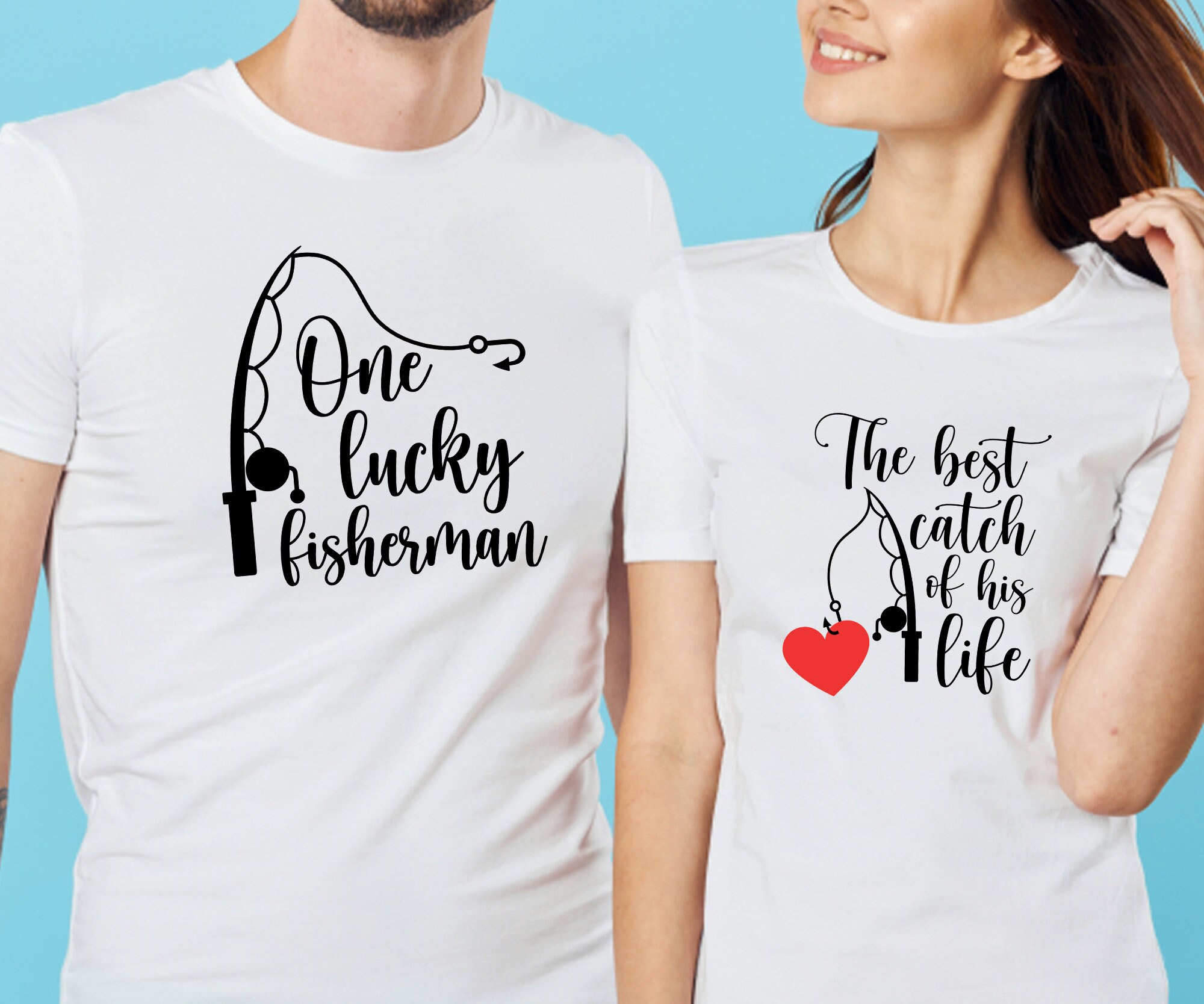 One Lucky Fisherman Svg, Best Catch of His Life Svg, Honeymoon Svg ...
