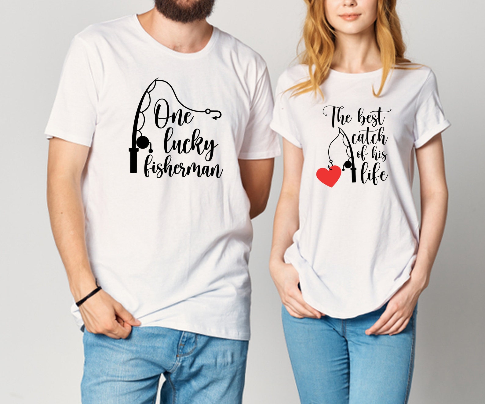 One Lucky Fisherman Svg, Best Catch of His Life Svg, Honeymoon Svg ...