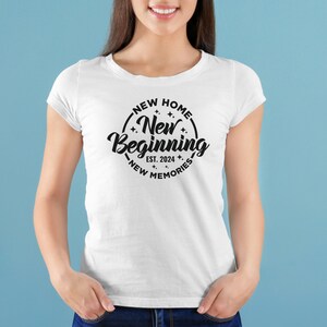 New Home New Beginning New Memories EST 2024 Svg, First House Svg, Couple Goal Svg, Home Decor ...