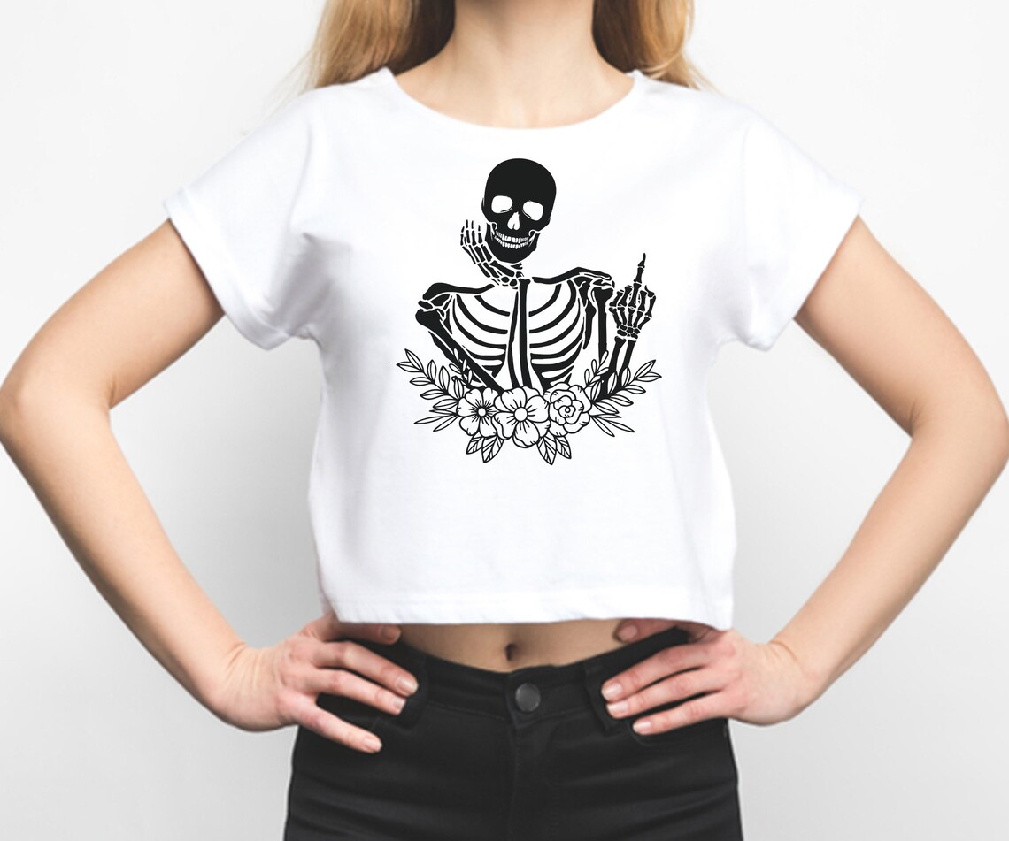 Floral Skeleton Middle Finger Svg Human Skeleton Svg Middle - Etsy