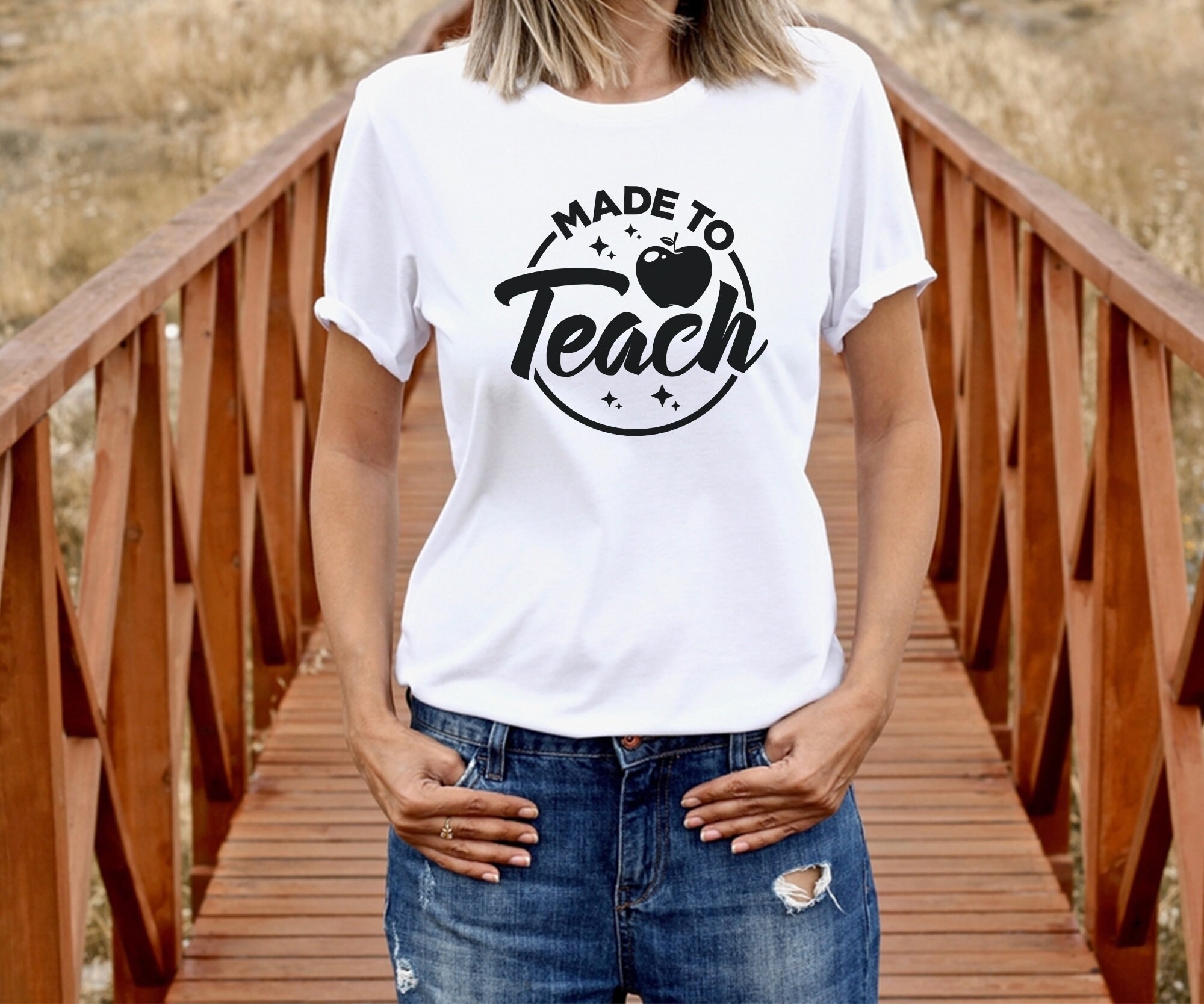 Made to Teach Svg, Apple Svg, Teacher Gift Svg, Stars Svg, Teacher ...