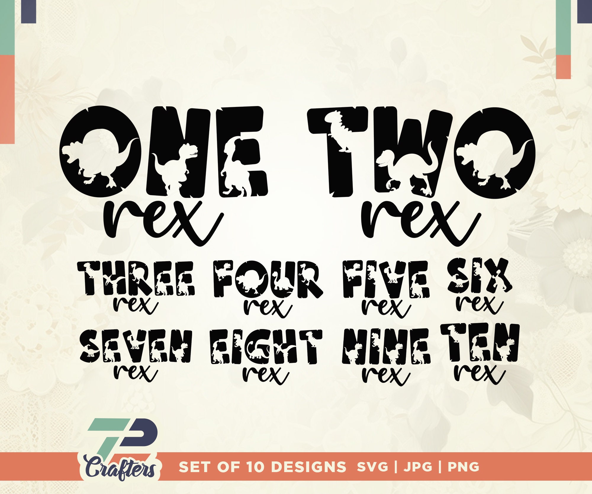 Numbers Saurus Svg Bundle One Saurus Svg Two Saurus Svg - Etsy