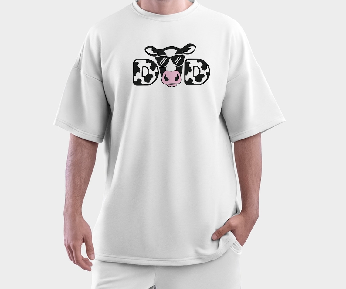 Cow Dad Svg Cow Daddy Svg Cow Papa Svg Cow Dad Face With - Etsy