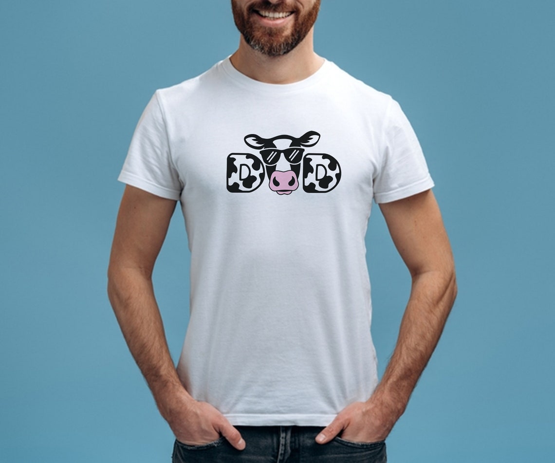 Cow Dad Svg Cow Daddy Svg Cow Papa Svg Cow Dad Face With - Etsy