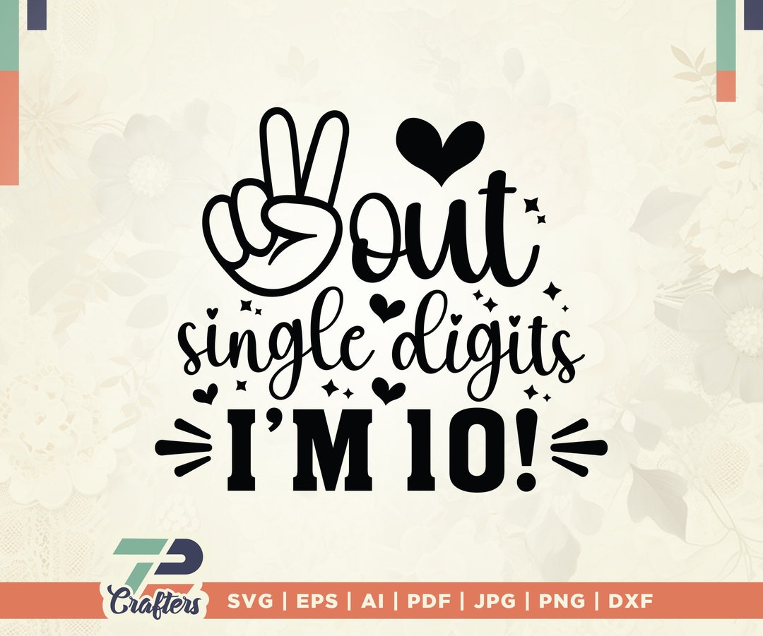 10th Birthday Svg, 10th Svg, Gifts for 10 Year, 10th Birthday Svg, Cake ...