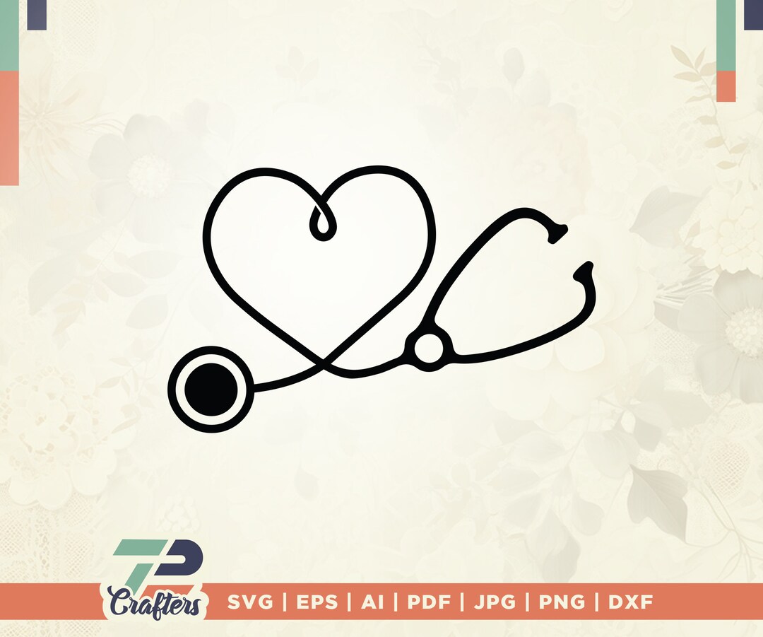 Nurse Stethoscope Svg Stethoscope Blossoms Svg Stethoscope - Etsy
