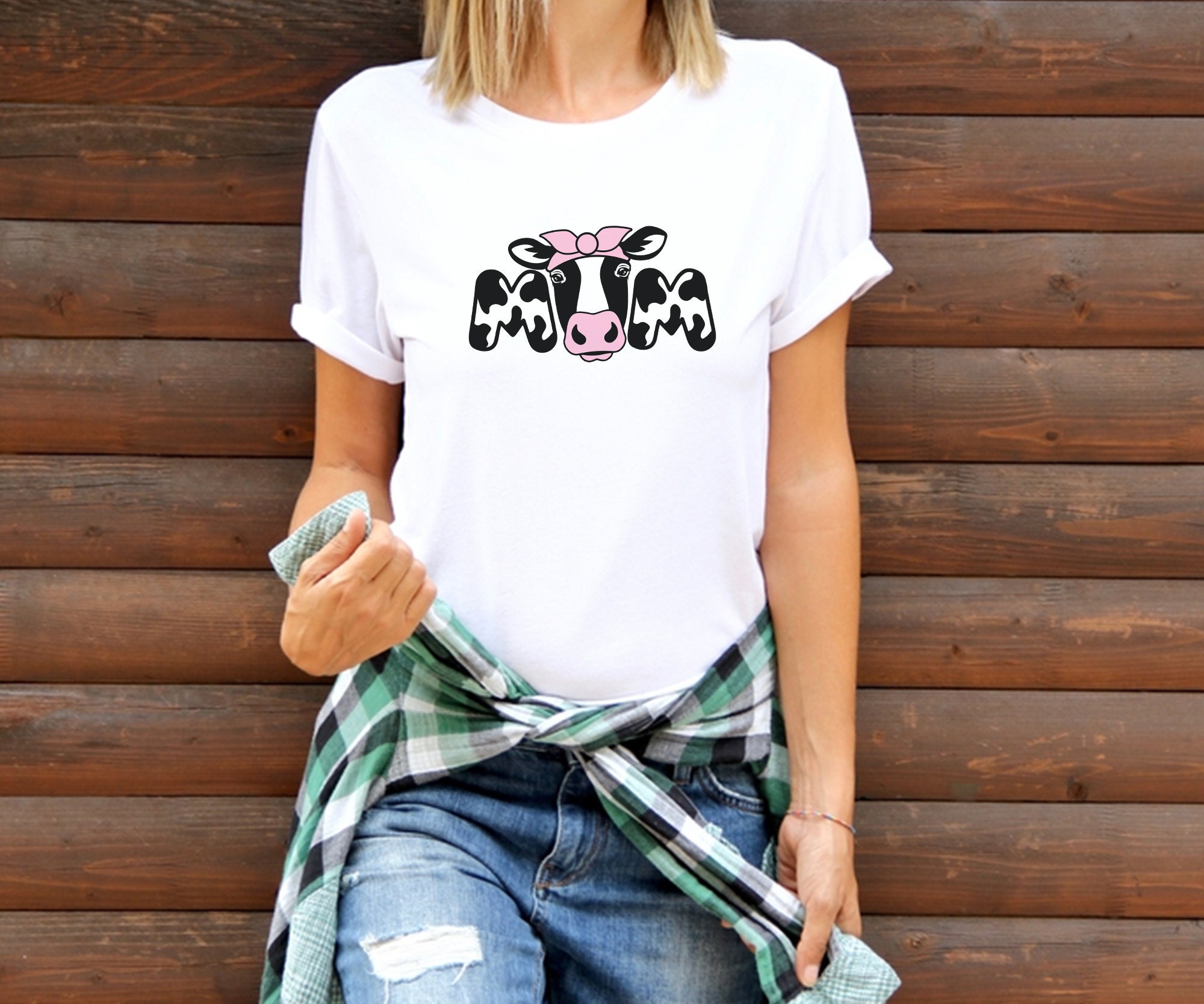 Cow Mom Svg Cow Mama Svg Cow Svg Cow Mom Face With Bow Kid - Etsy