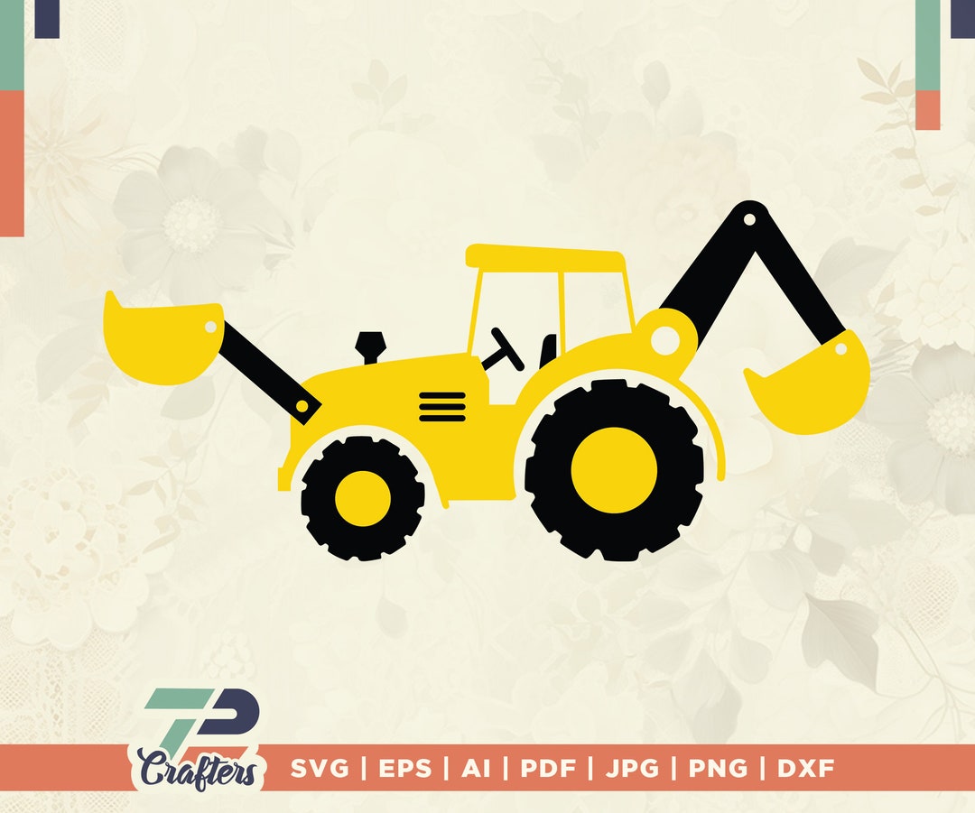 Excavator Svg, Construction Svg, Shirt Design Svg, Files, for ...