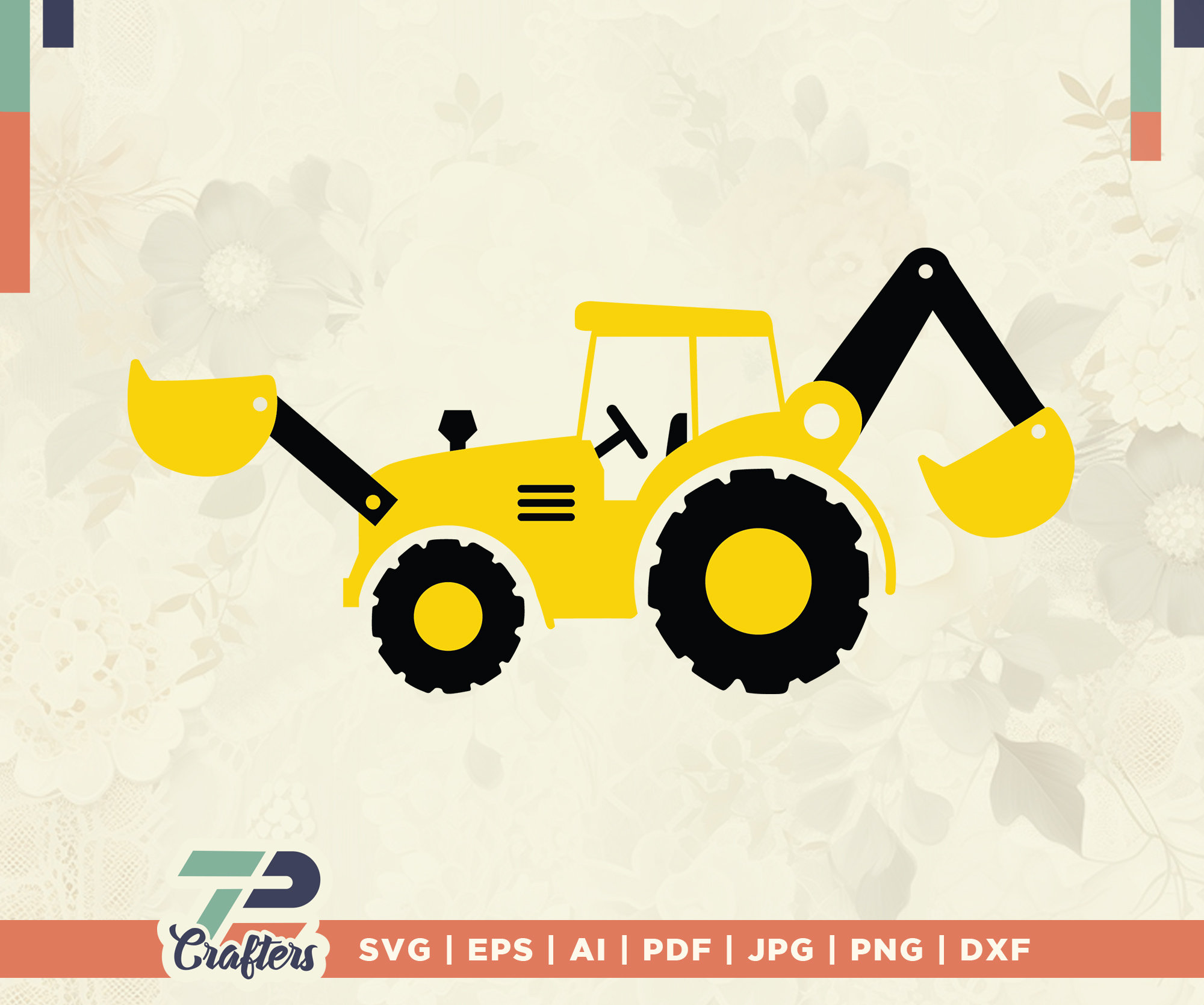 Excavator Svg, Construction Svg, Shirt Design Svg, Files, for ...