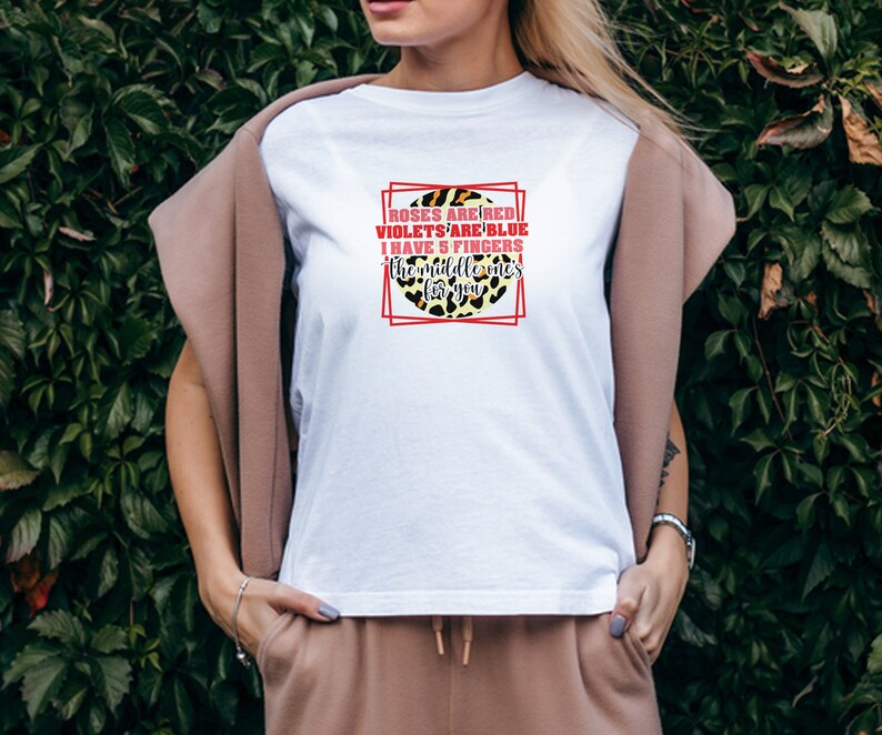 Roses Are Red Middle Finger for You Png, Print File for Sublimation ...