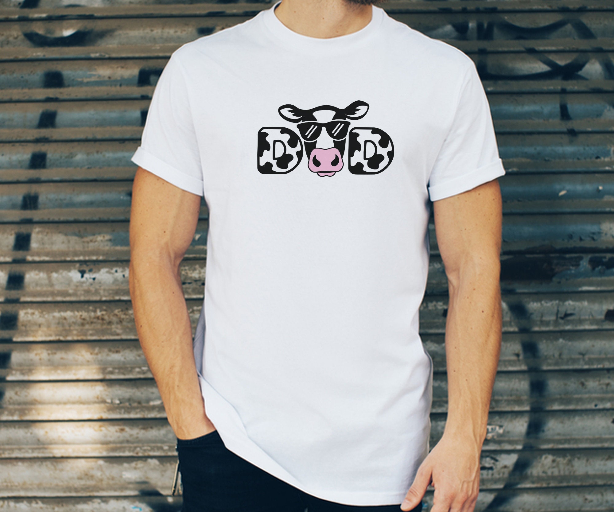 Cow Dad Svg Cow Daddy Svg Cow Papa Svg Cow Dad Face With - Etsy