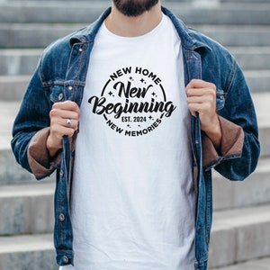 New Home New Beginning New Memories EST 2024 Svg, First House Svg, Couple Goal Svg, Home Decor ...