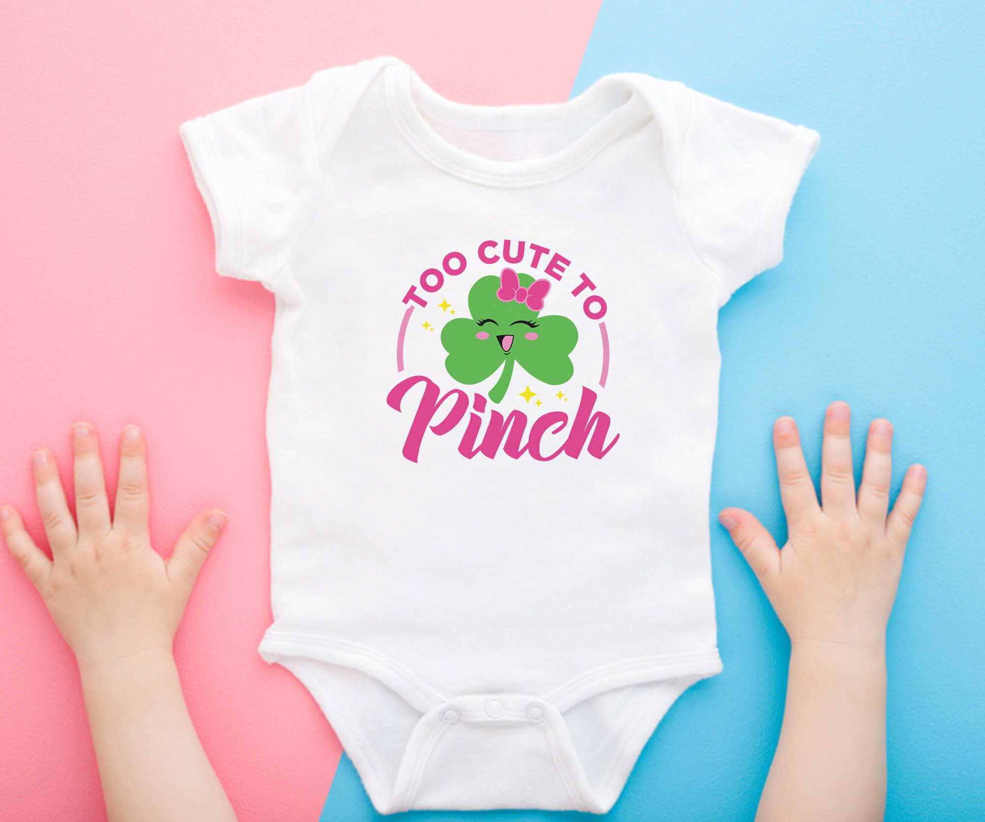 Too Cute to Pinch Svg, Girl St. Patrick Svg, Shamrock Svg, St. Patricks ...