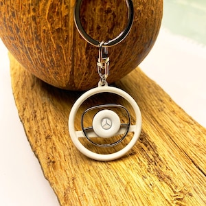 W115 Mercedes-benz White Steering Wheel Key Chain - Etsy