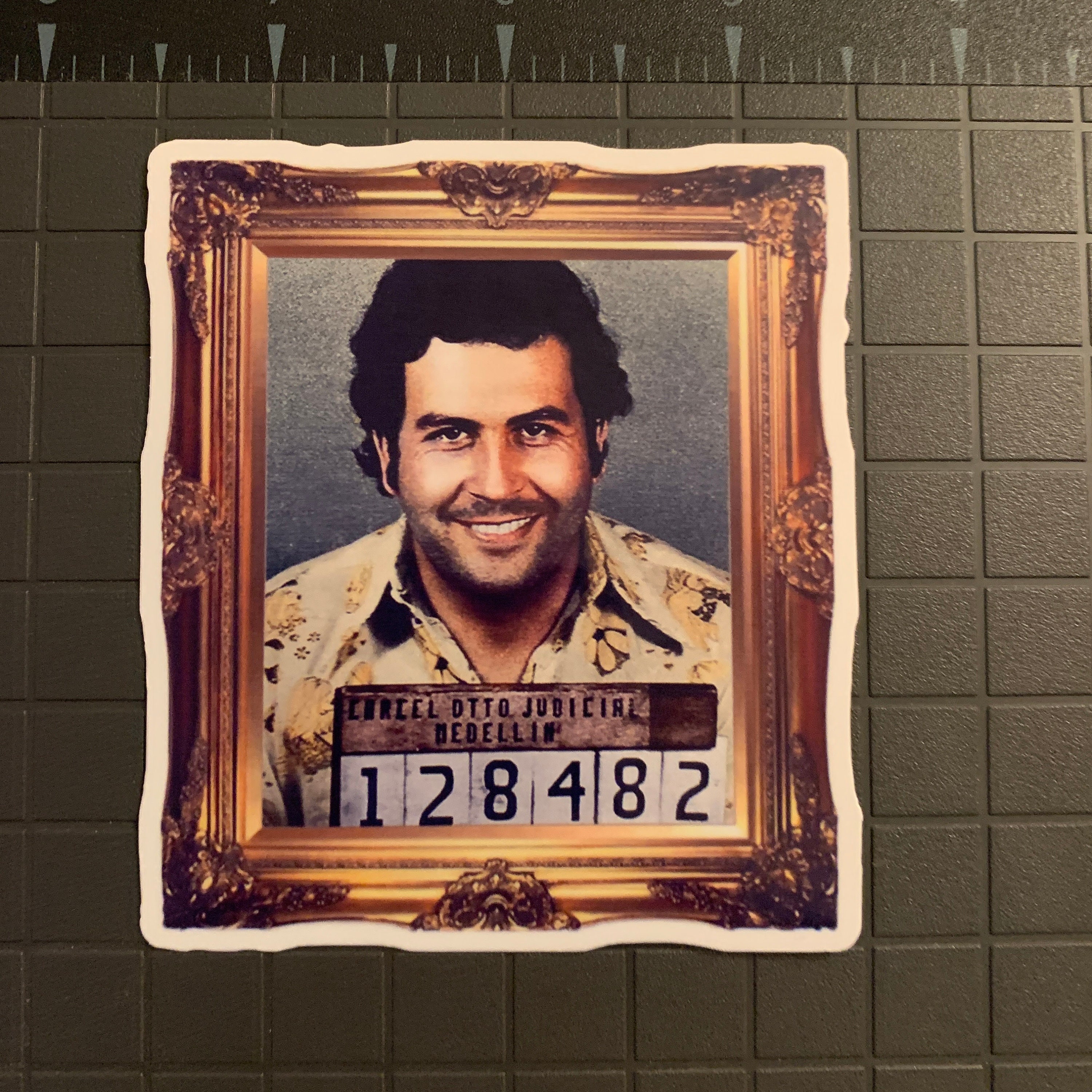 Framed Pablo Escobar Sticker Premium Artistic Decal UV and - Etsy