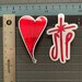 2pc Smashing Pumpkins Stickers Smashing Pumpkins Heart Logo Cross Logo ...