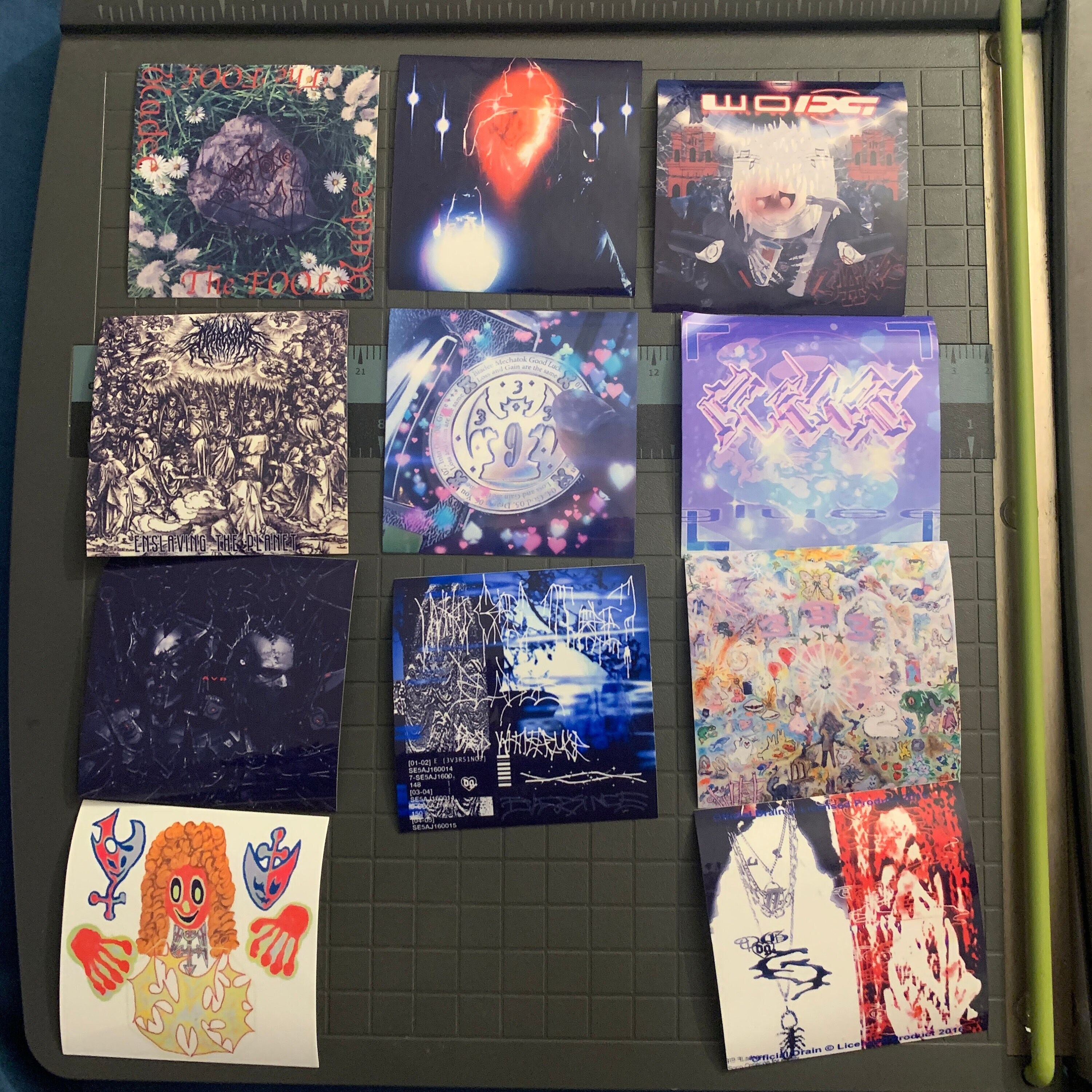 Bladee Album Sticker Pack 11 Albums for Bladee Super-fans UV and Water ...