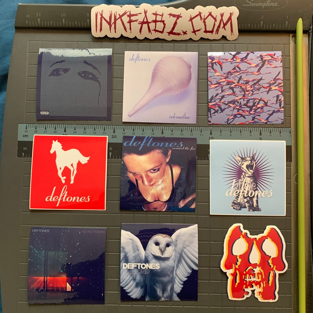 Deftones Sticker Pack All Major Albums UV and Water Resistant Deftones Band Decals Premium ...
