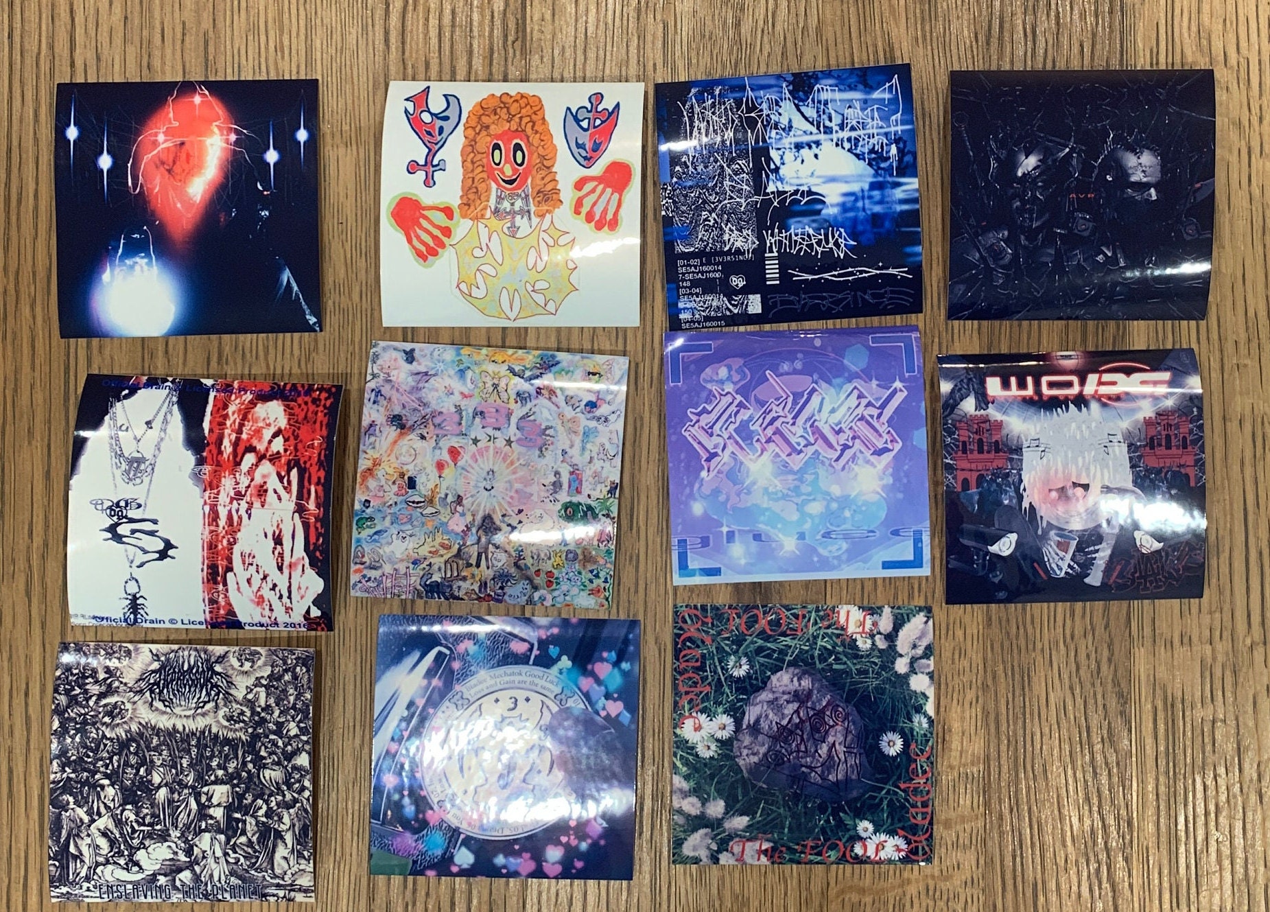 Bladee Album Sticker Pack 11 Albums for Bladee Super-fans UV and Water ...