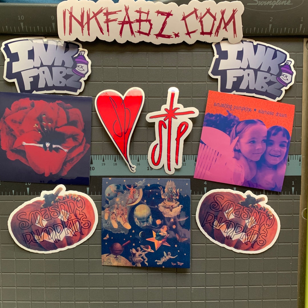 7pc Smashing Pumpkins Sticker Pack Ultra Premium the Smashing Pumpkins ...