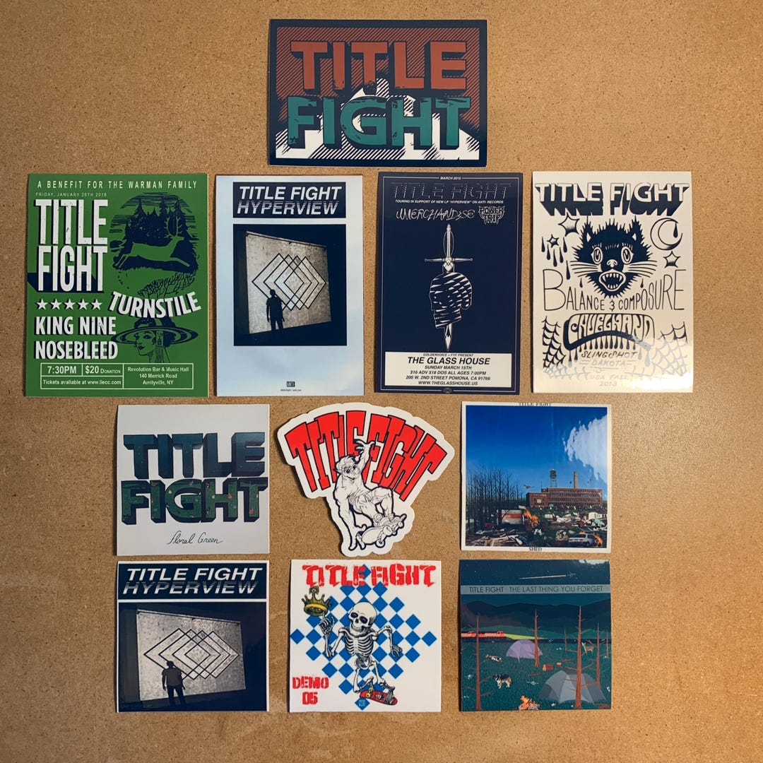 11pc Title Fight Sticker Pack Ultra Premium Quality Water Resistant ...
