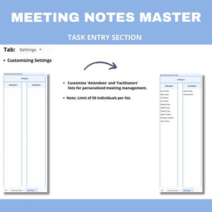 Task Priority & Assignment Log: Excel Template for Meeting Notes ...