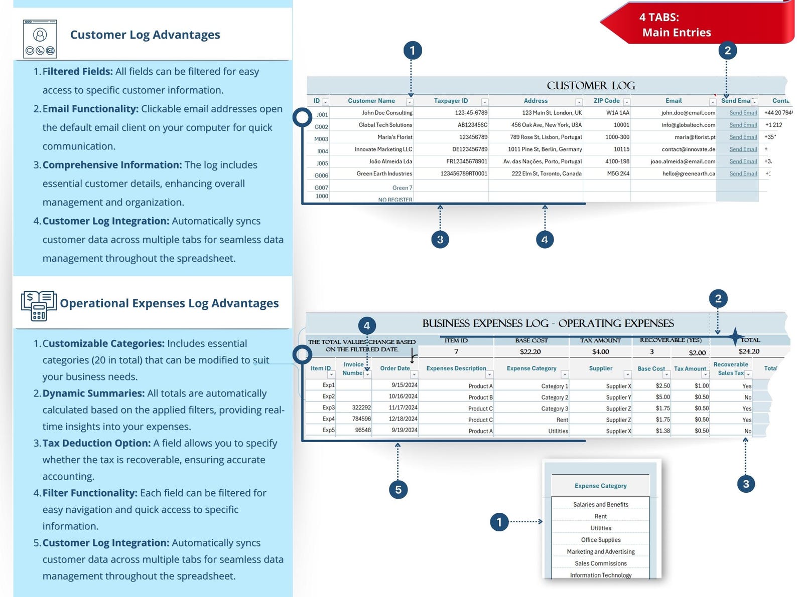 Small Business Log Excel: A4 Invoice Template, Quote Estimate ...