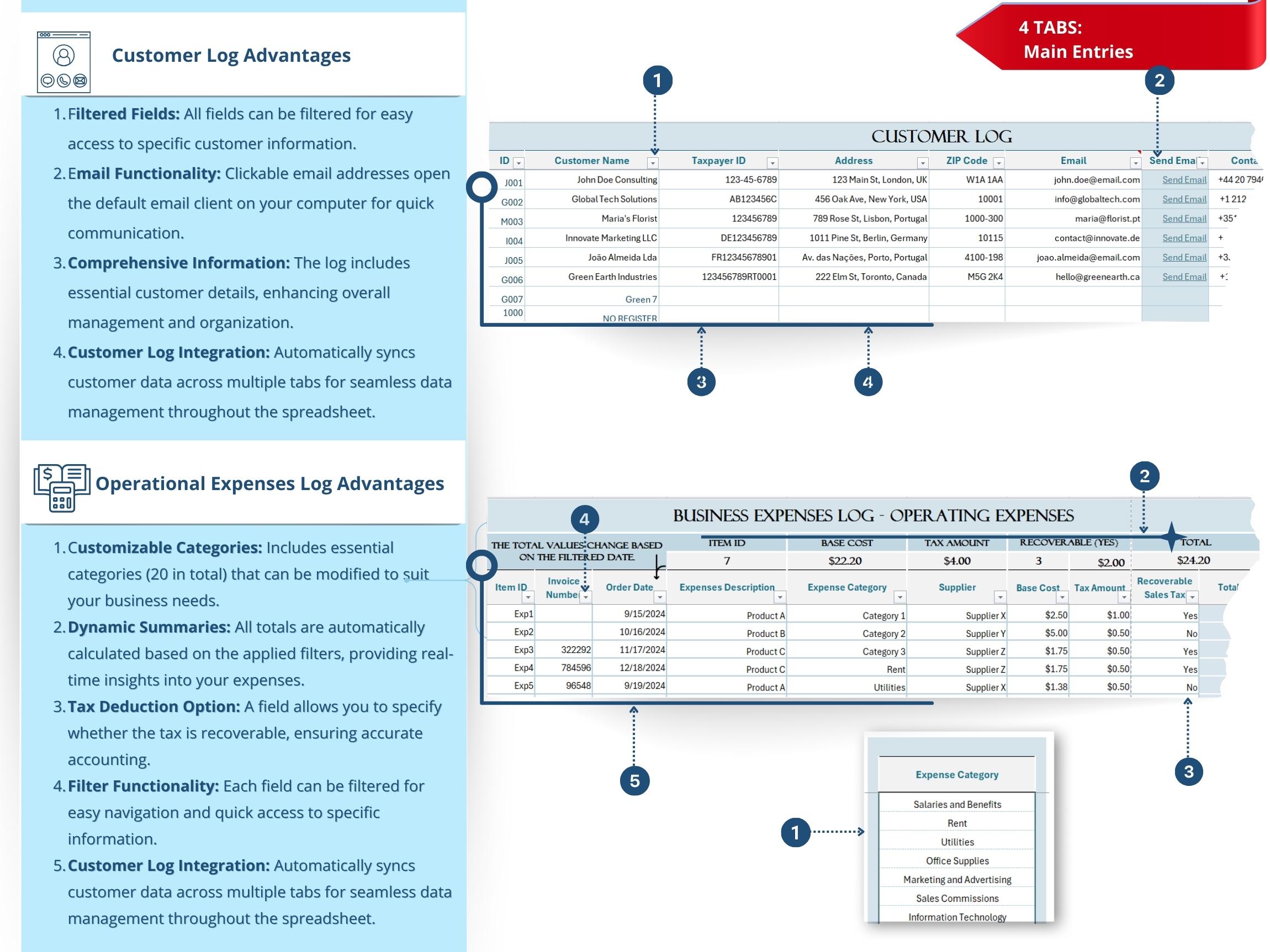 Small Business Log Excel: A4 Invoice Template, Quote Estimate ...