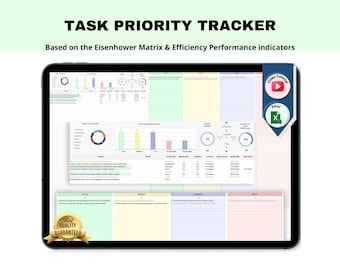 Task Priority Tracker: Eisenhower Matrix Excel Template - Etsy