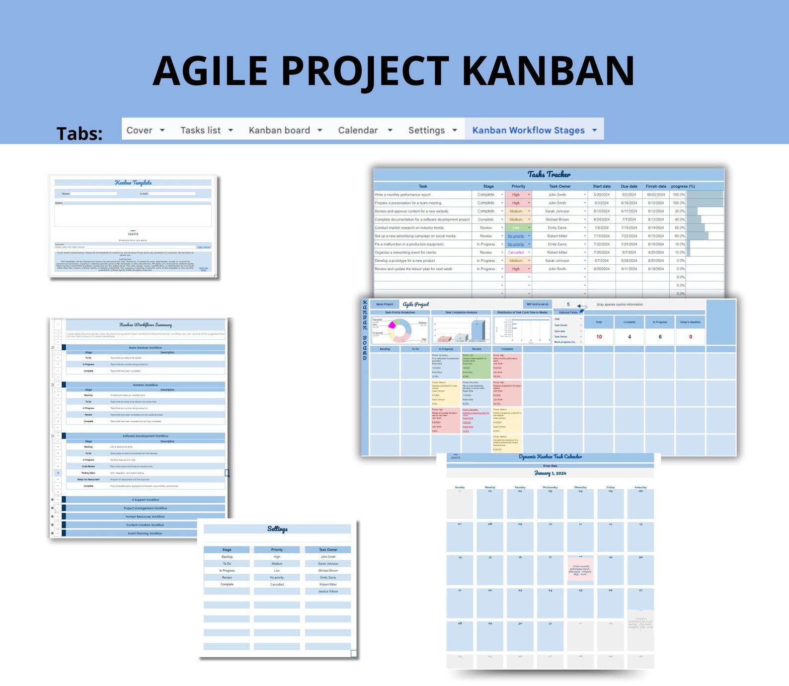 Kanban Board Planner: Agile Project Workflow for Team Collaboration and ...