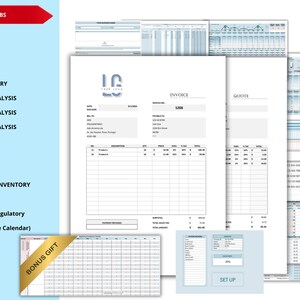 Small Business Log Excel: A4 Invoice Template, Quote Estimate ...