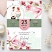 Editable Southern Wedding Invitation Template Magnolia Pink Vintage ...