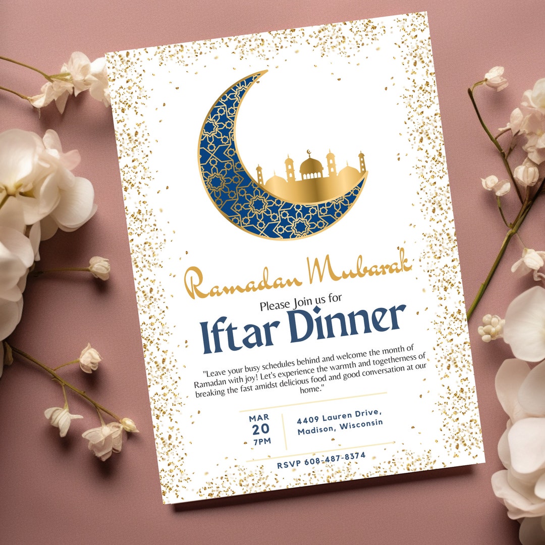 Iftar Party Invitation | Iftar Dinner Invitation | Ramadan Invitation ...