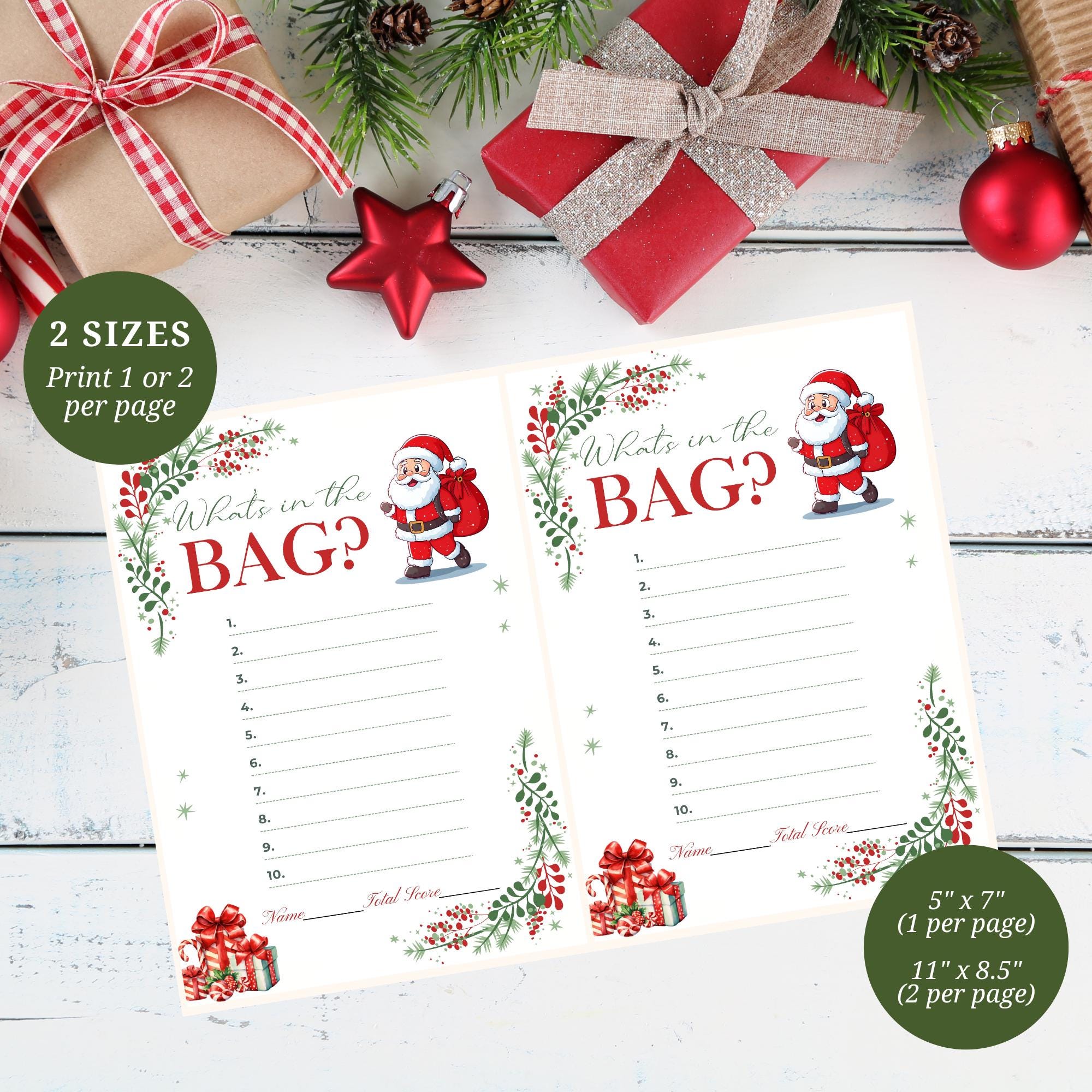 Whats in the Bag Fun Printable Christmas Game for Kids & Adults ...