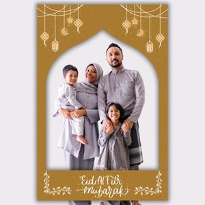 Eid Al-fitr Photo Booth Frame Template | Eid Mubarak Party Prop ...
