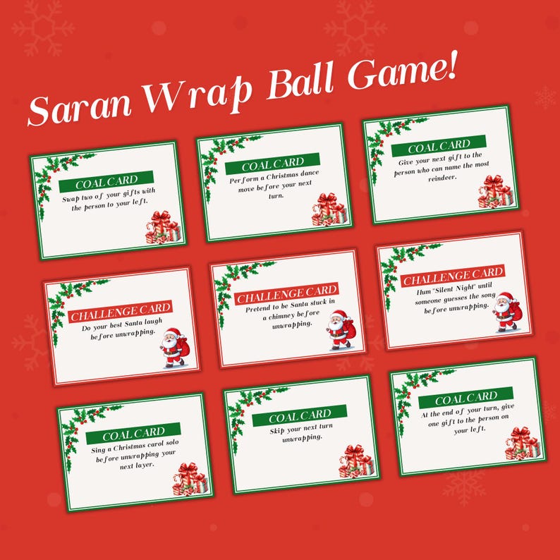 Christmas Saran Wrap Game, Saran Ball Game, Fun Christmas Party Plastic ...